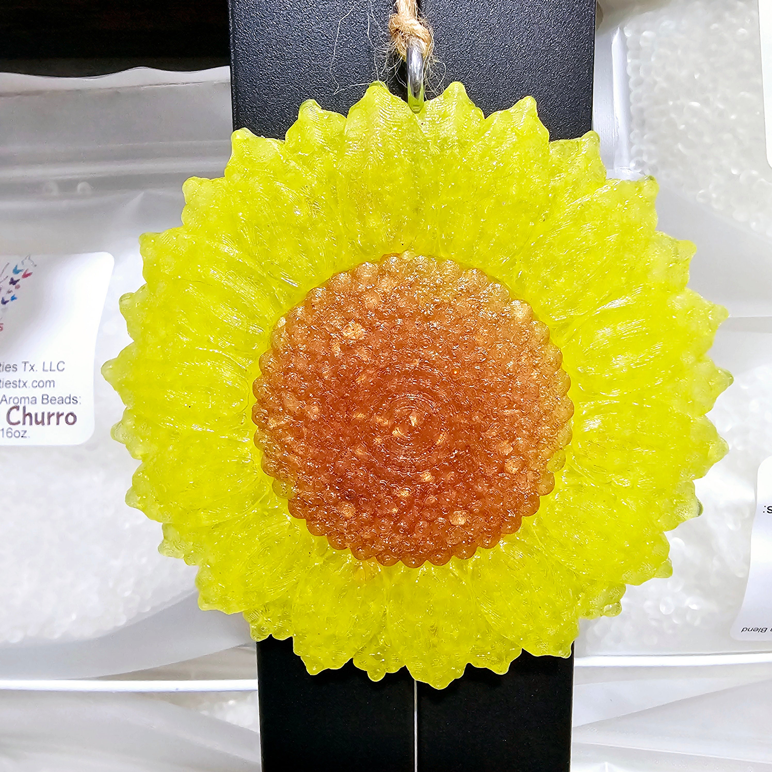 Sunflower Car Freshie – Wickless Beauties Tx. LLC