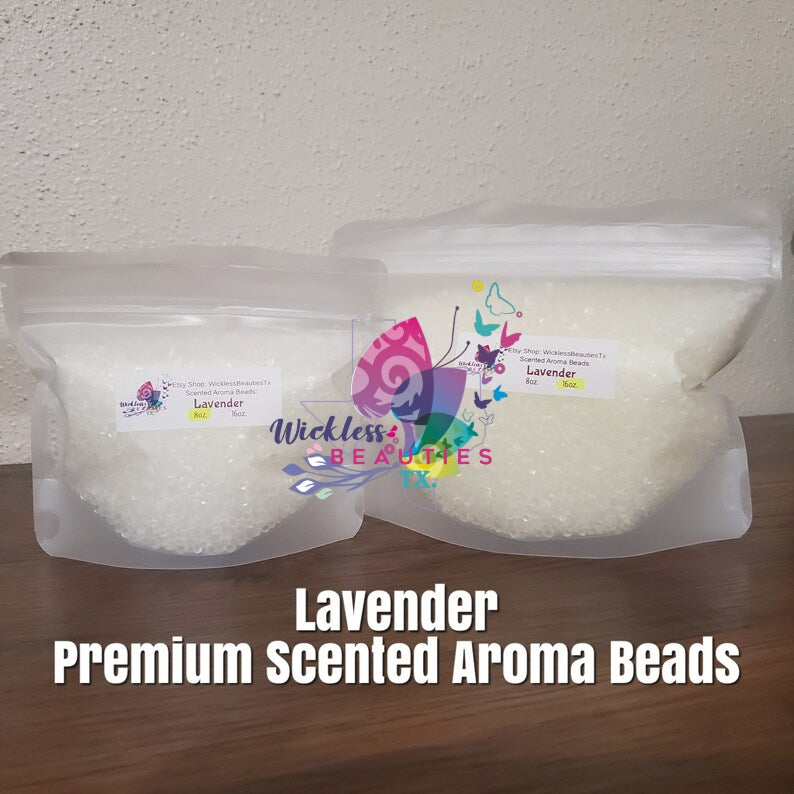 Lavender Scented Aroma Beads – Wickless Beauties Tx. LLC
