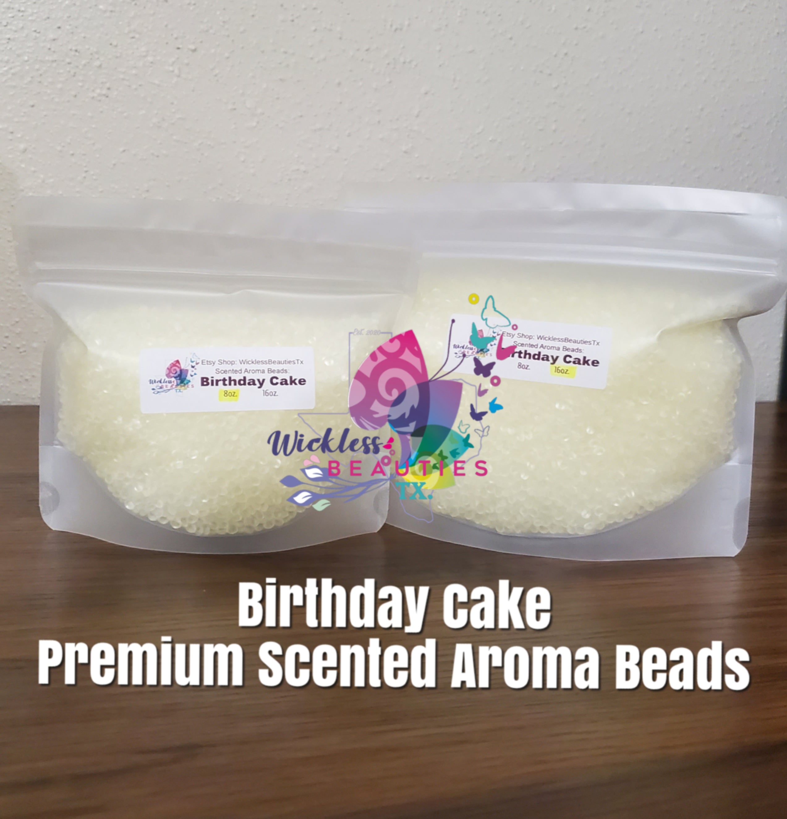 Birthday Cake Scented Aroma Beads – Wickless Beauties Tx. LLC